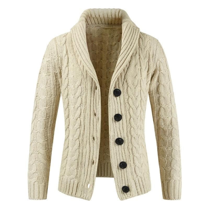 URSPORT Men's Fashion Ivory White Sweater Jacket Premium Quality Cable ...